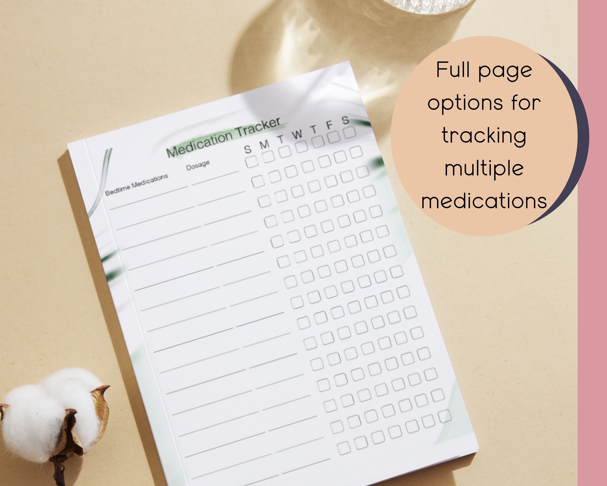 Medication Log Medicine Tracker Printable | Med Tracker Pill Planner ...