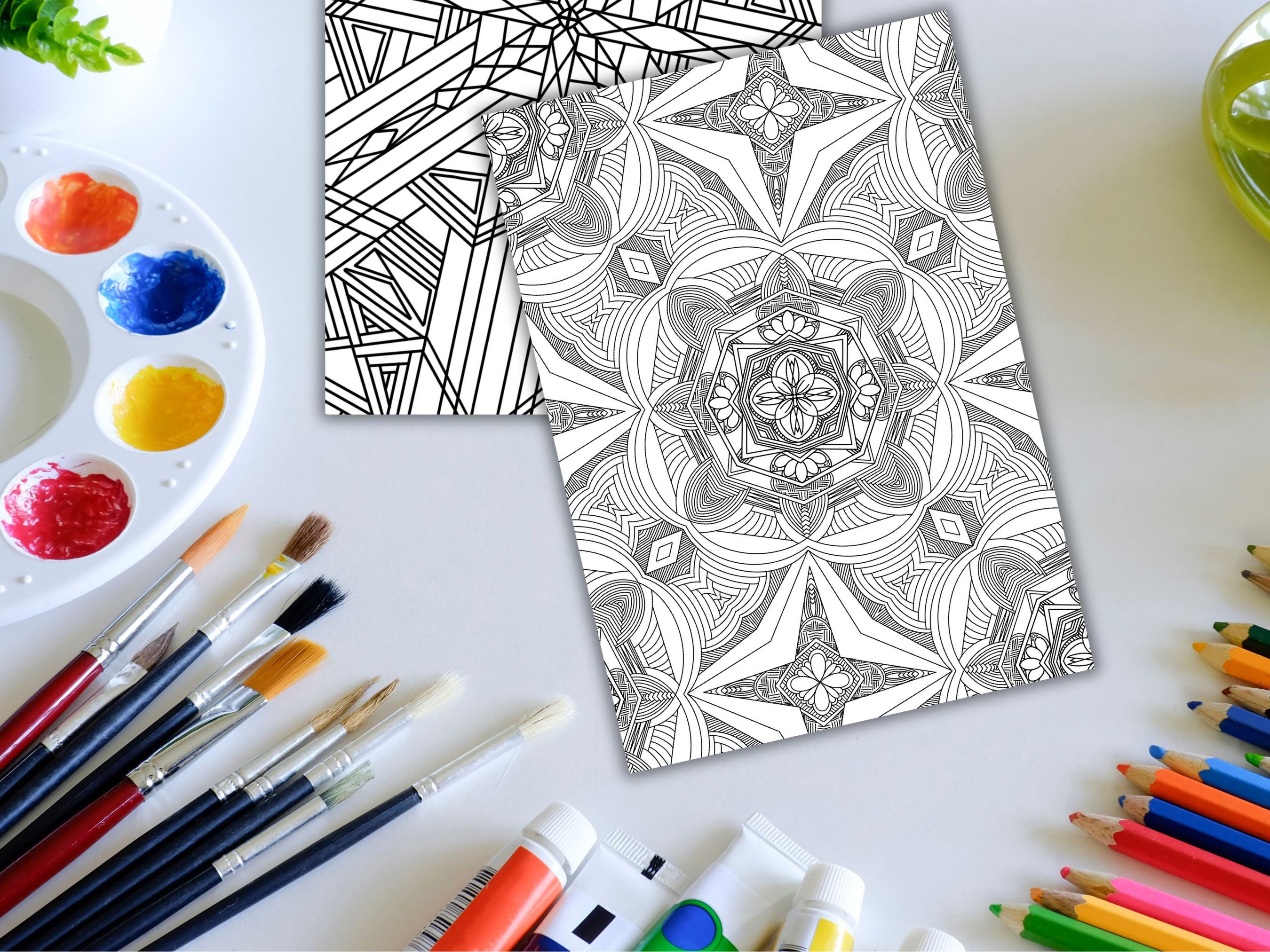 Mandala Coloring Pages, Anxiety Relief Art Therapy, Calm Corner ...