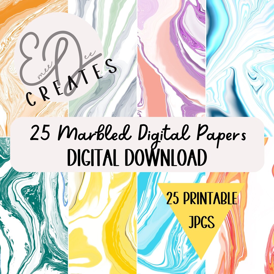 Marble Digital Paper Printable Scrapbook Paper Marble Wallpaper Pretty ...