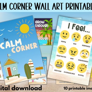 Calm Corner Wall Art, Beach Themed Prints, Classroom Printable ...