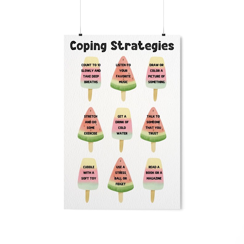 Coping Strategies Poster Multiple Sizes Calming Corner - Etsy