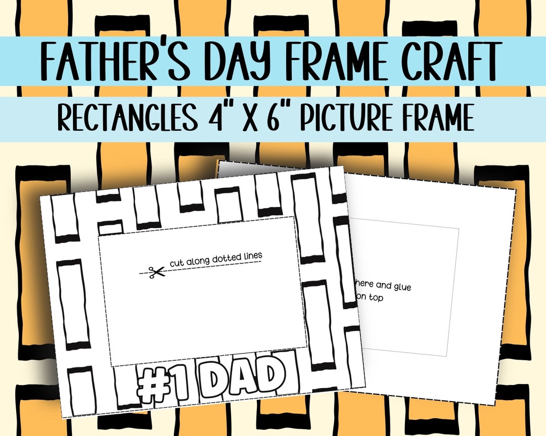 DIY Gift for Dad, Coloring Page, Personalized Picture Frame Craft ...