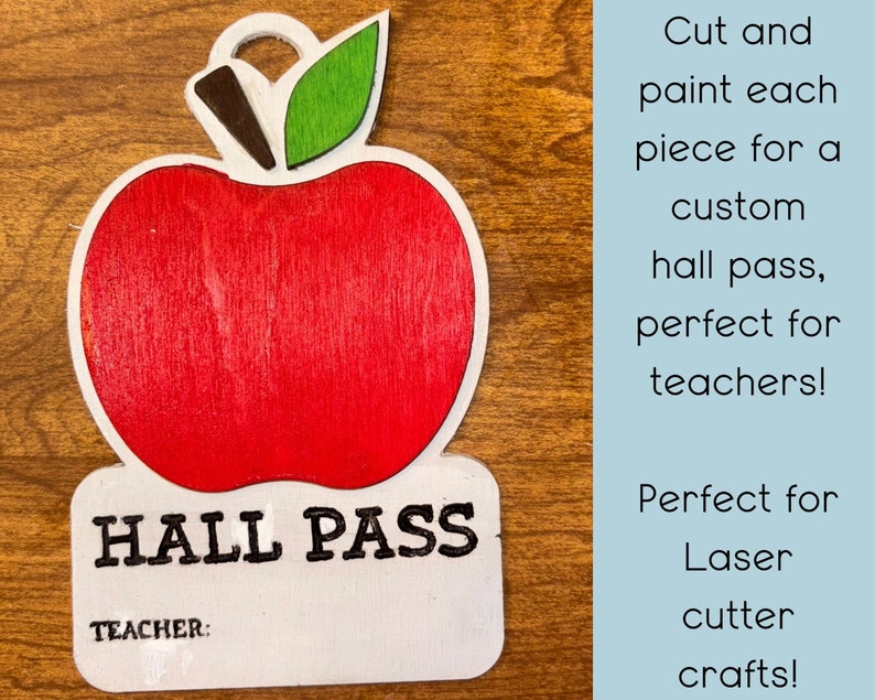 Back to School Teacher Hall Pass SVG Classroom Decor and Tools Cut File ...