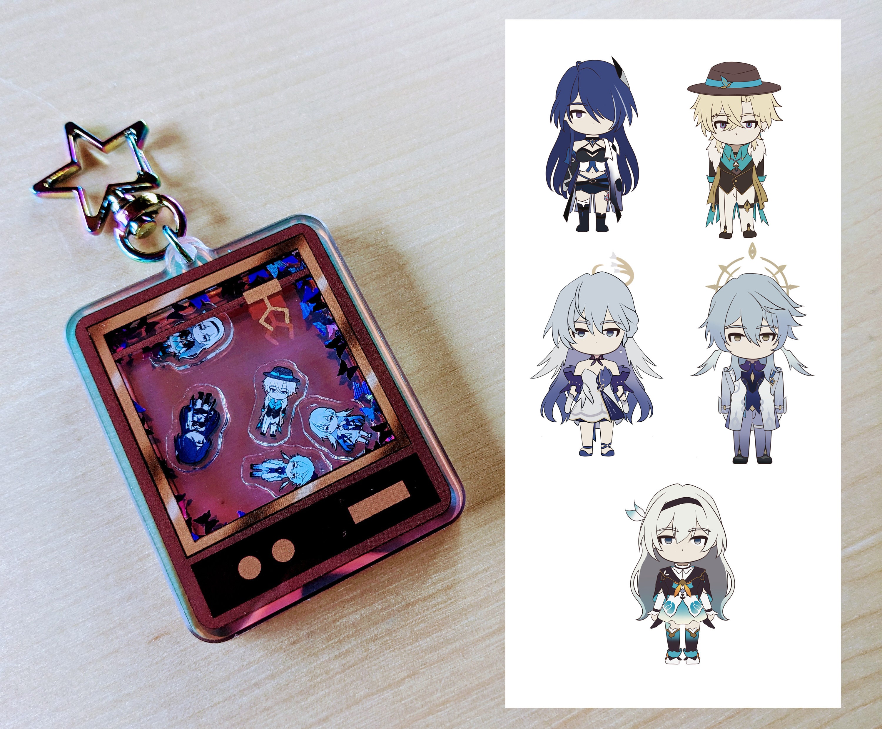 Honkai Star Rail Penacony Vending Machine Acrylic Keychain, With ...