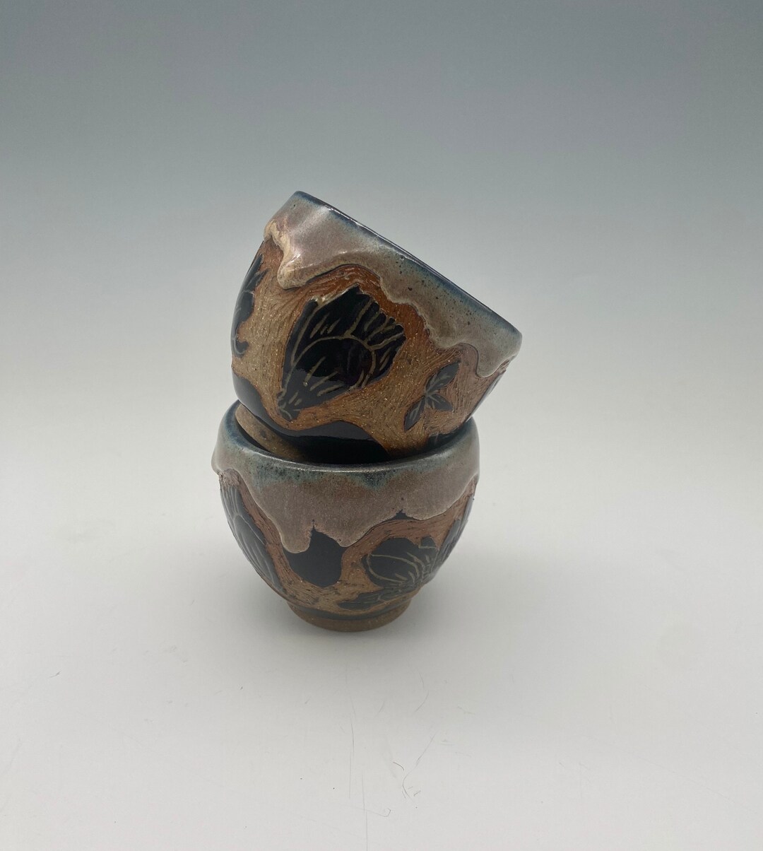 Pair of Hand Carved Magnolia Whiskey Cups - Etsy