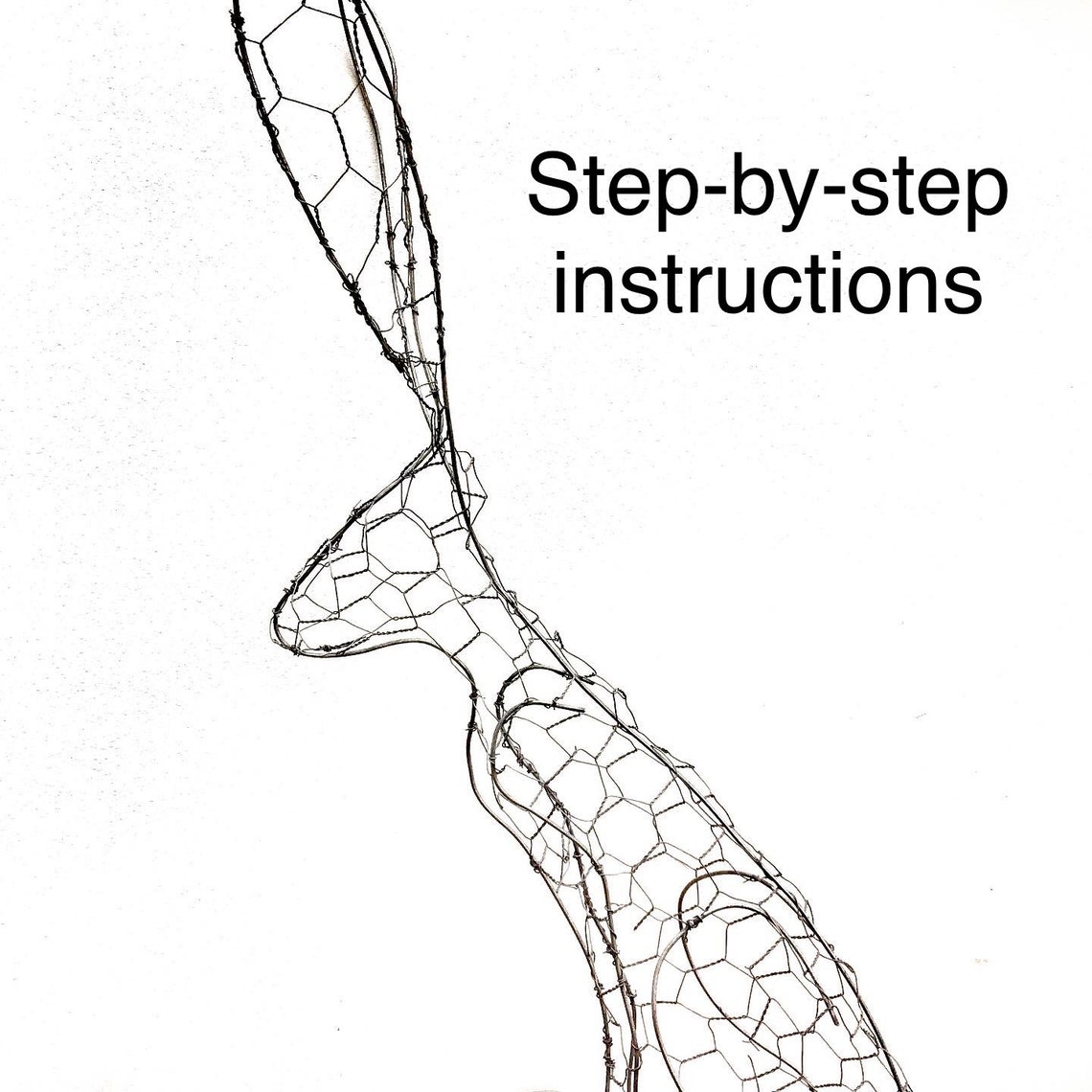 Wire Hare Sculpture DIY Instructions: Illustrated PDF Guide (digital ...