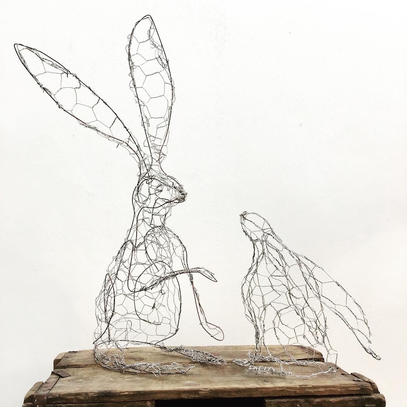 Wire Hare Sculpture DIY Instructions: Illustrated PDF Guide (digital ...