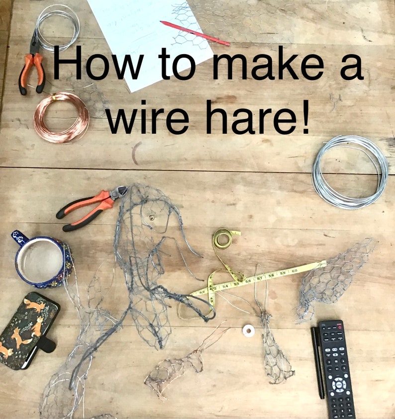 Wire Hare Sculpture DIY Instructions: Illustrated PDF Guide (digital ...