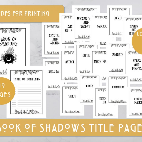 Book of Shadows Printable - Etsy