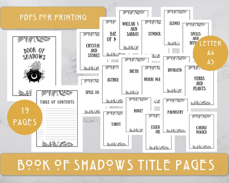 Book of Shadows Title Pages | Grimoire Title Pages | Book of Shadows ...
