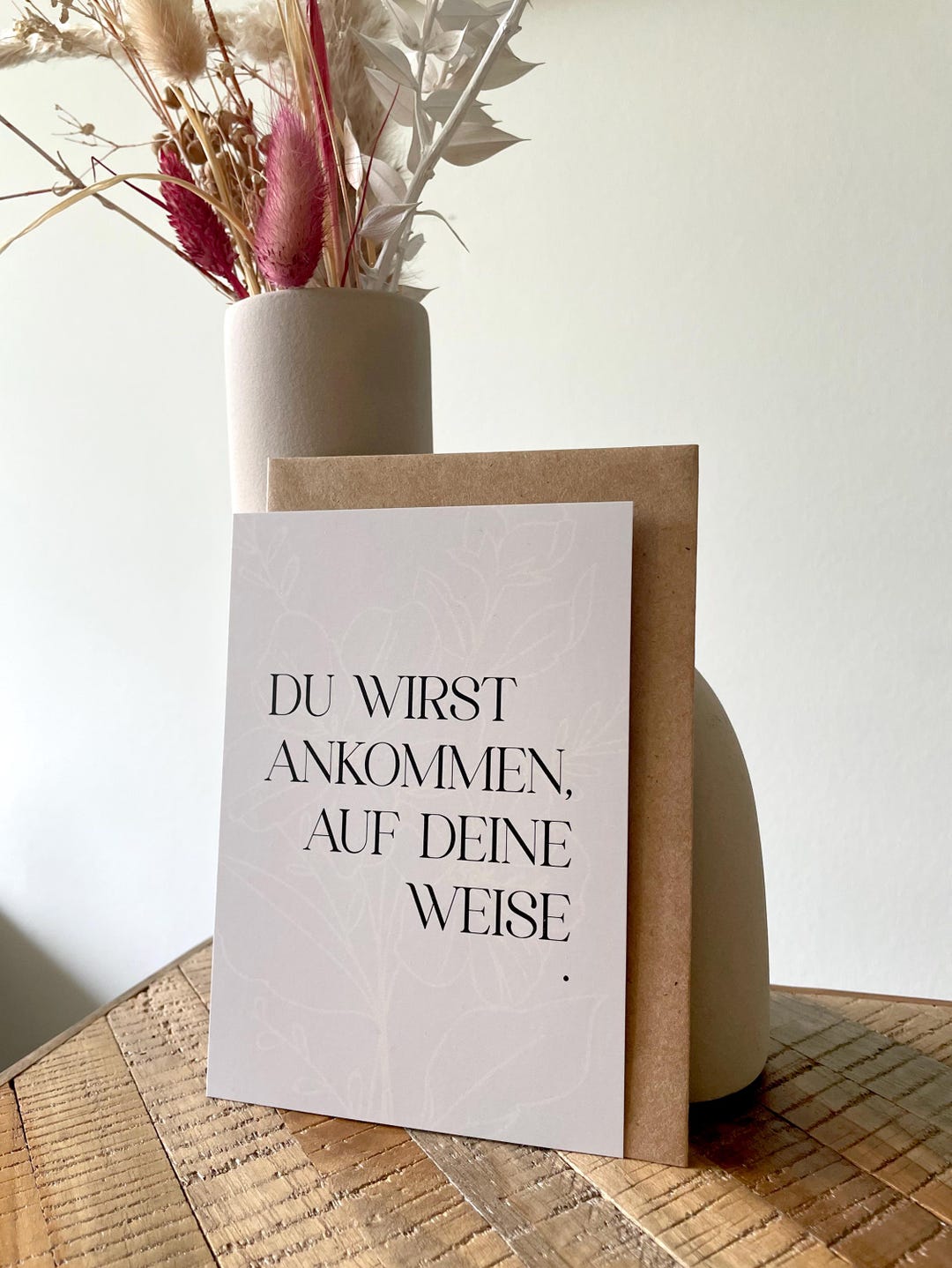 Greeting Card, Typo Card, You Will Arrive, in Your Own Way., A6 Card ...