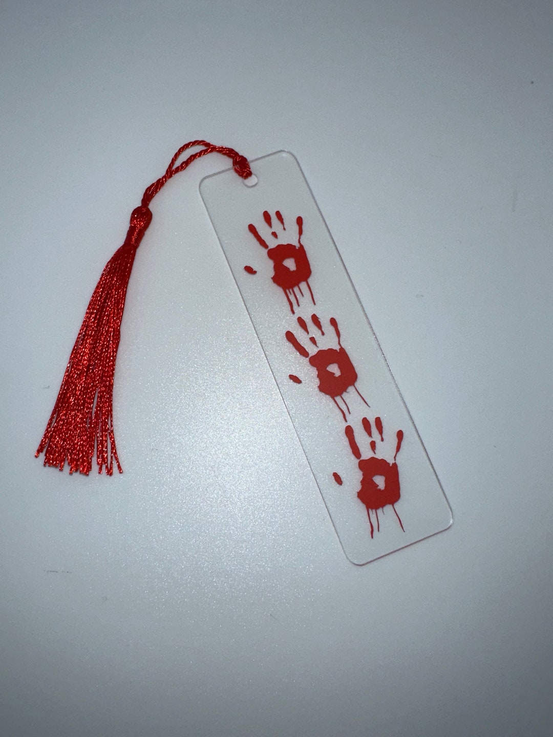 Bloody Hand Print Crime Bookmark for Book Readers Lovers - Etsy