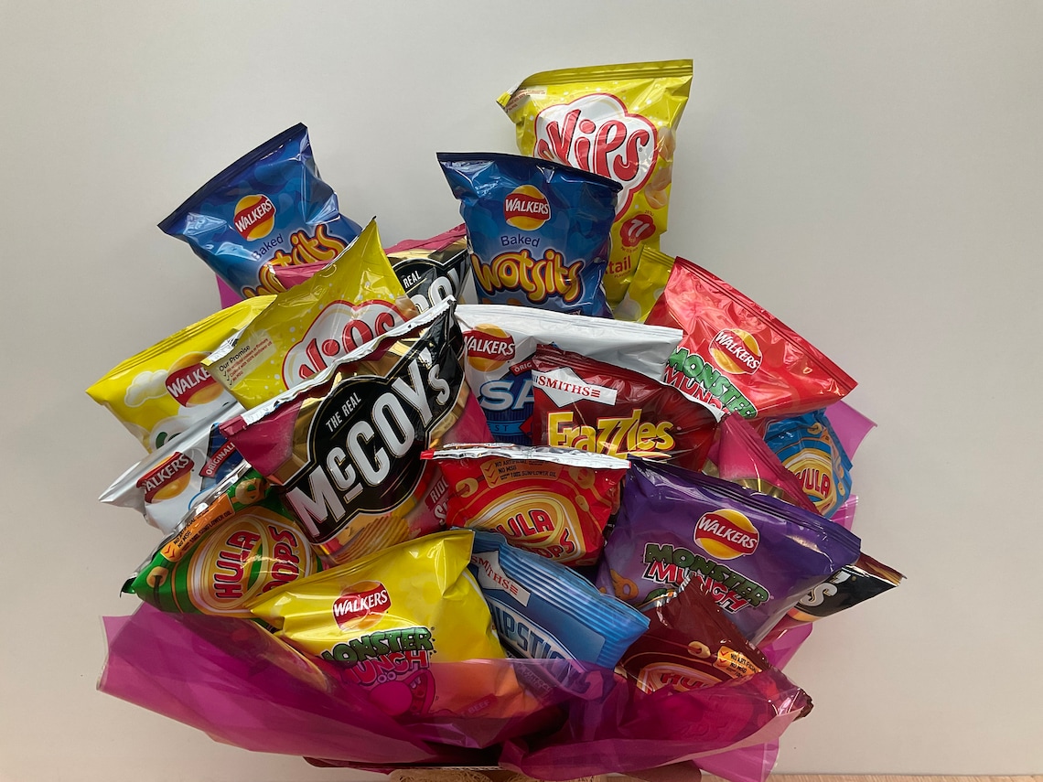 Mixed Crisp Bouquet Gift Set Savoury Hamper Personalised - Etsy UK