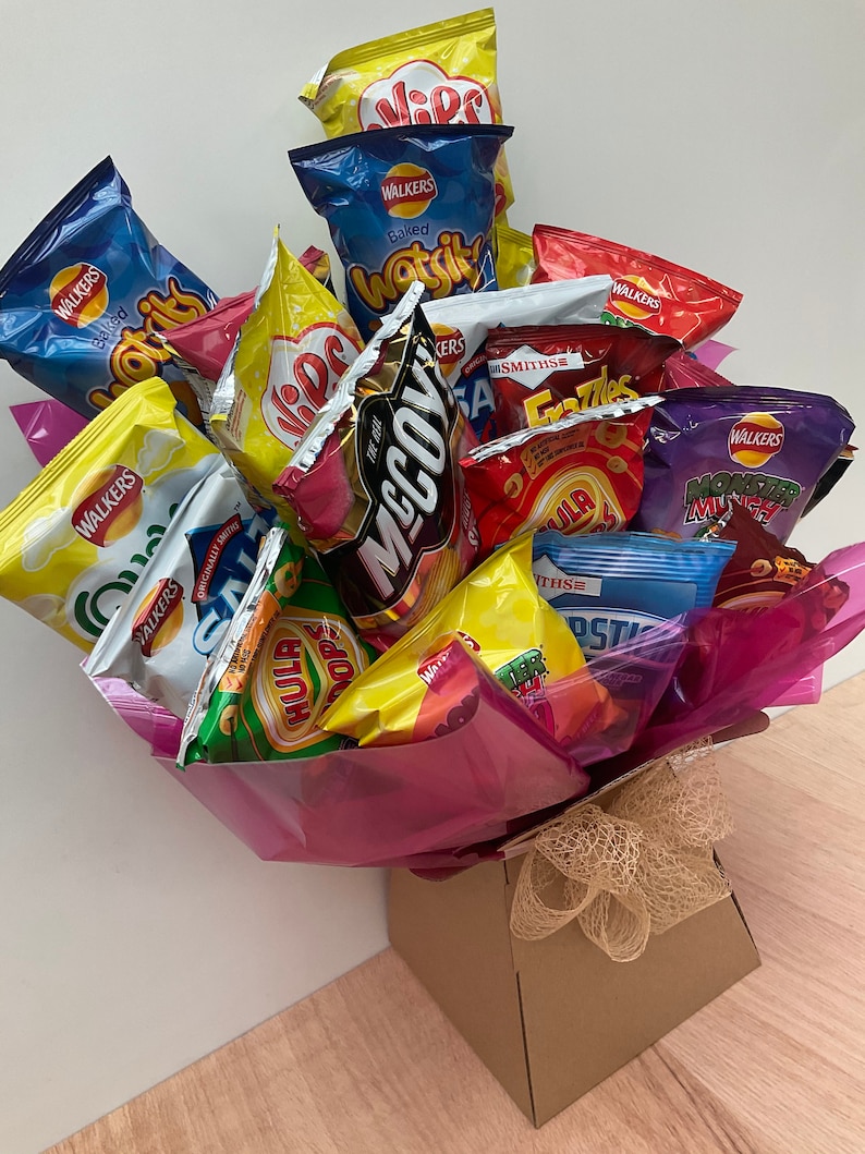 Mixed Crisp Bouquet Gift Set Savoury Hamper Personalised - Etsy UK