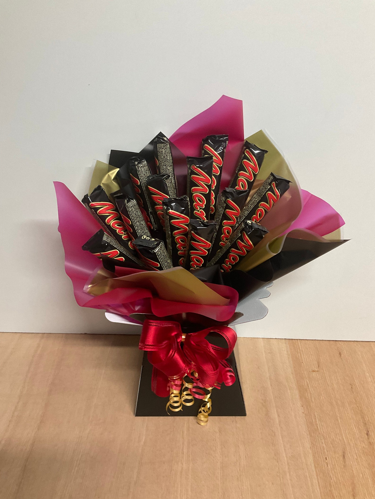 Mars Bar Chocolate Bouquet, Handmade Gift Hamper - Etsy UK