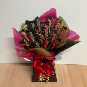 Mars Bar Chocolate Bouquet, Handmade Gift Hamper - Etsy UK
