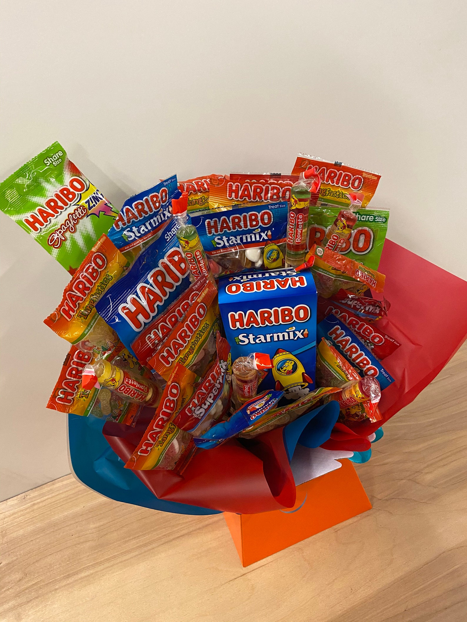 Haribo Sweet Gift Bouquet Haribo Hamper Sweet and Chocolate - Etsy UK