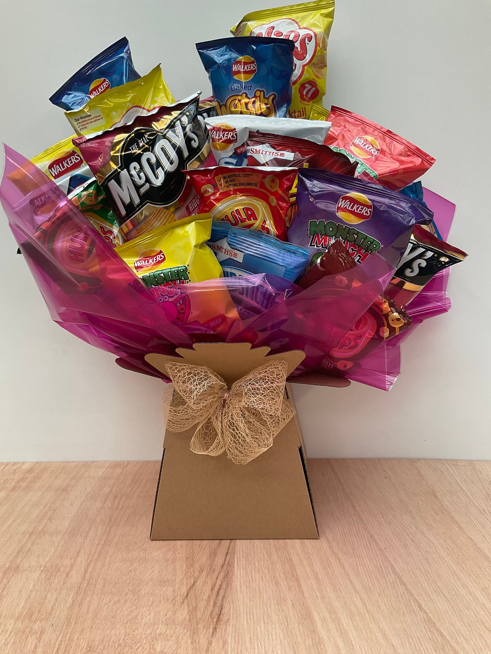 Mixed Crisp Bouquet Gift Set, Savoury Hamper, Personalised Gift Box ...