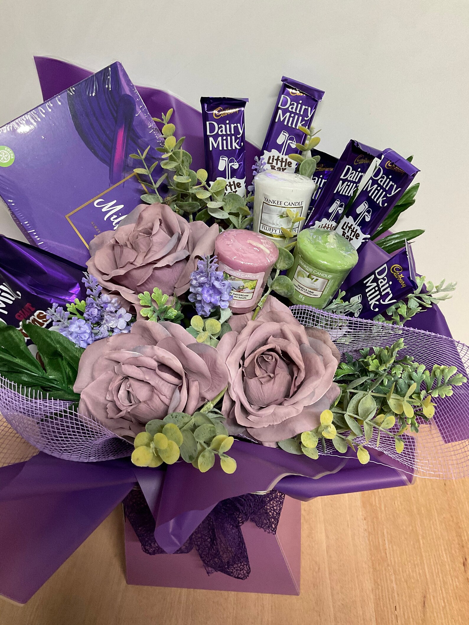 Cadburys Gift Set, Decorative Floral Flowers, Yankee Candle Gift Set ...