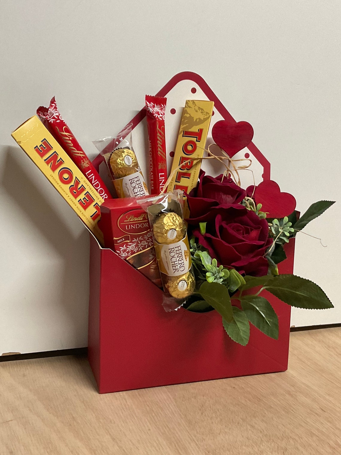 Chocolate Bouquet Gift Box, Toblerone, Ferrero Rocher, Valentine’s ...