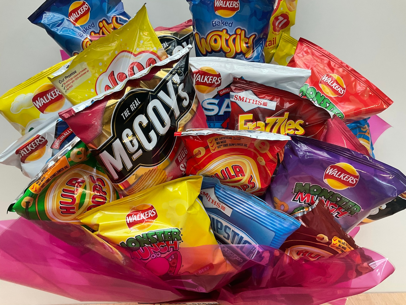 Mixed Crisp Bouquet Gift Set, Savoury Hamper, Personalised Gift Box ...