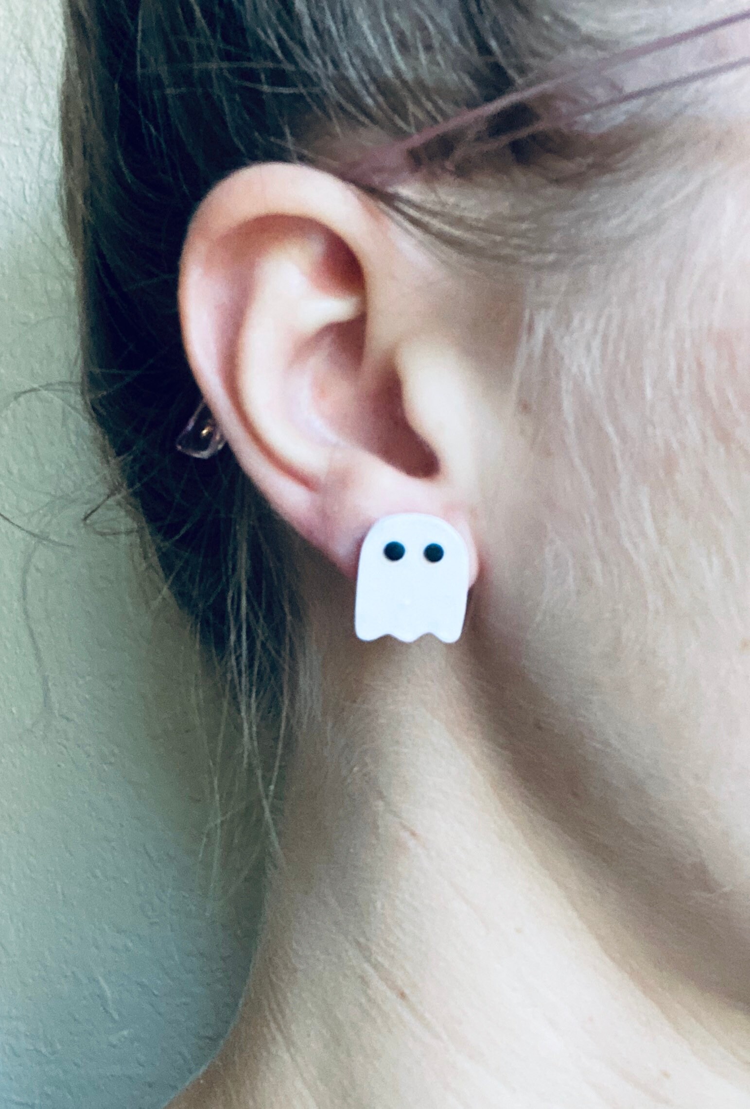 Spoopy Ghosts Studs Polymer Clay Earrings | Etsy
