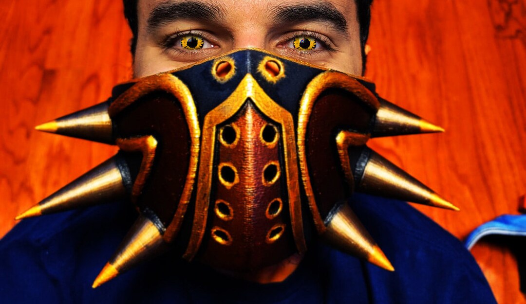 Spiked Steampunk Mask Custom Painted 3D Printed - Etsy