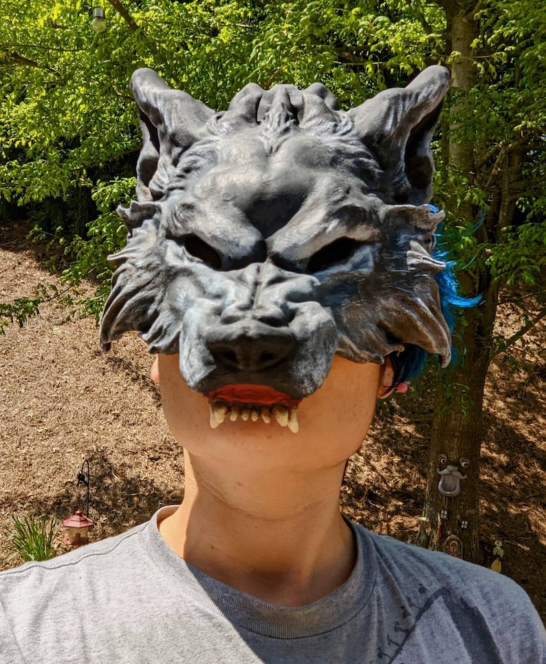 Black Wolf Mask : 3D Printed Replica - Etsy