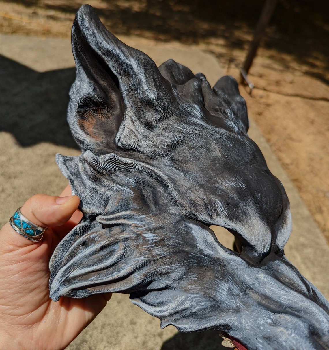 Black Wolf Mask : 3D Printed Replica - Etsy