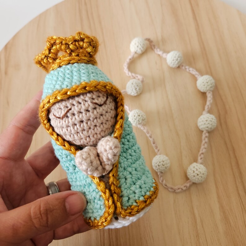 Rosary Virgin Mary Crochet, Holy Rosary, Virgin Mary Crochet - Etsy