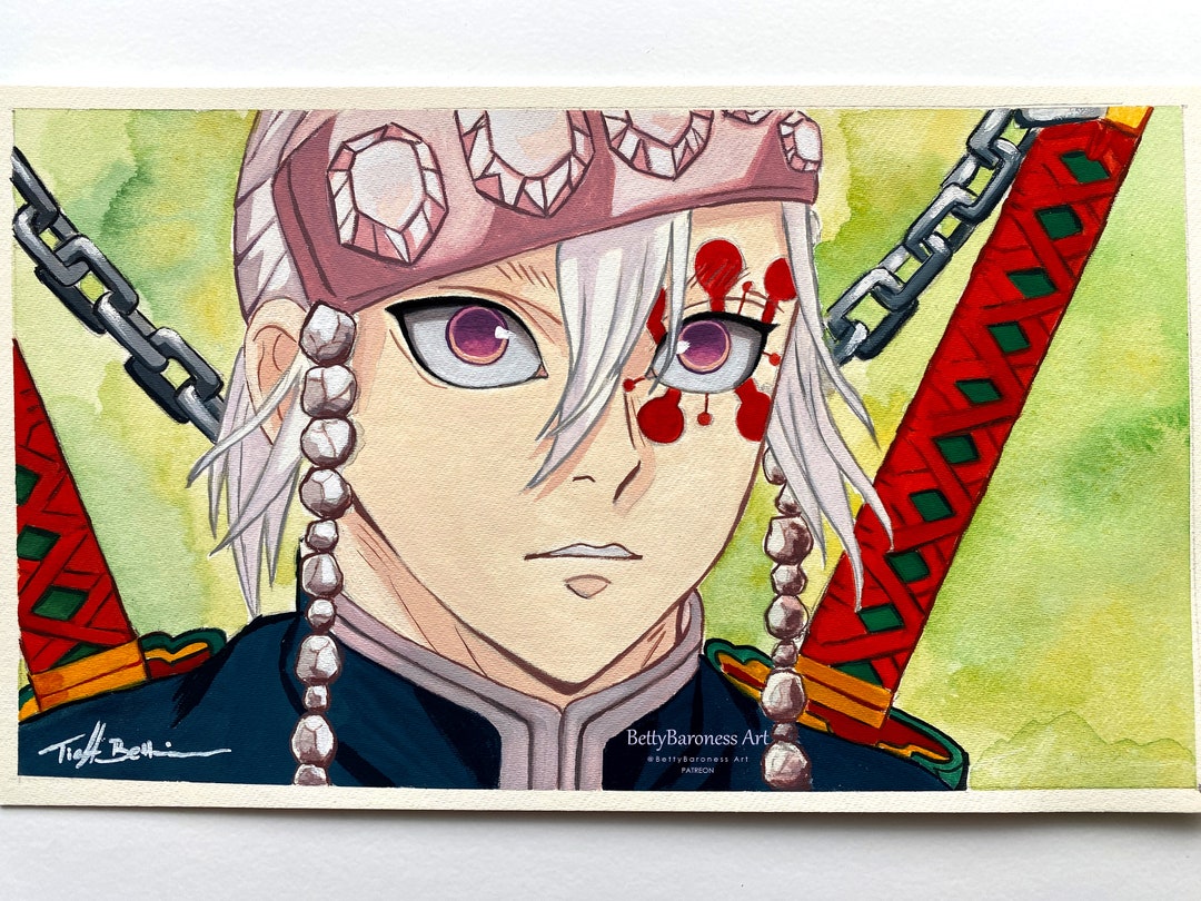 Gouache Painting-original Art Anime Room Decor Wall Art Tengen - Etsy