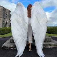 White Angel Wings for Pregnant Women | Pure White Angel Wings - Fluffy ...