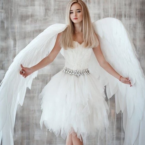 Cosplay Wings White Angel Wings Costume Large Wings Halloween - Etsy