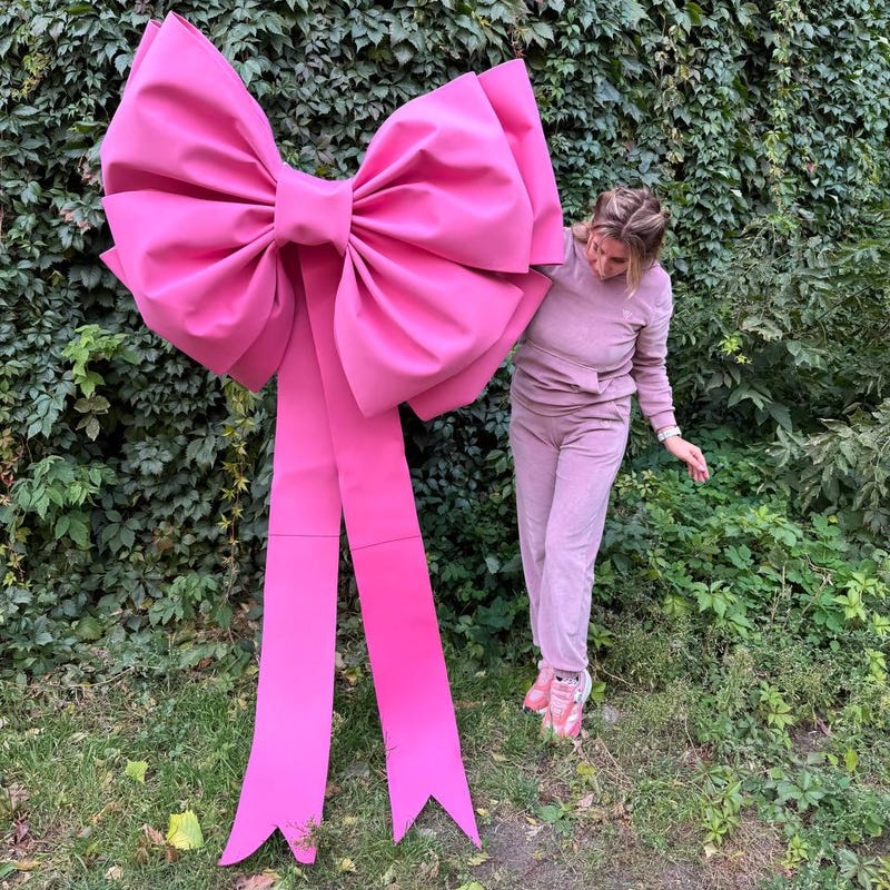 Pink and Blue Large Bow - Etsy