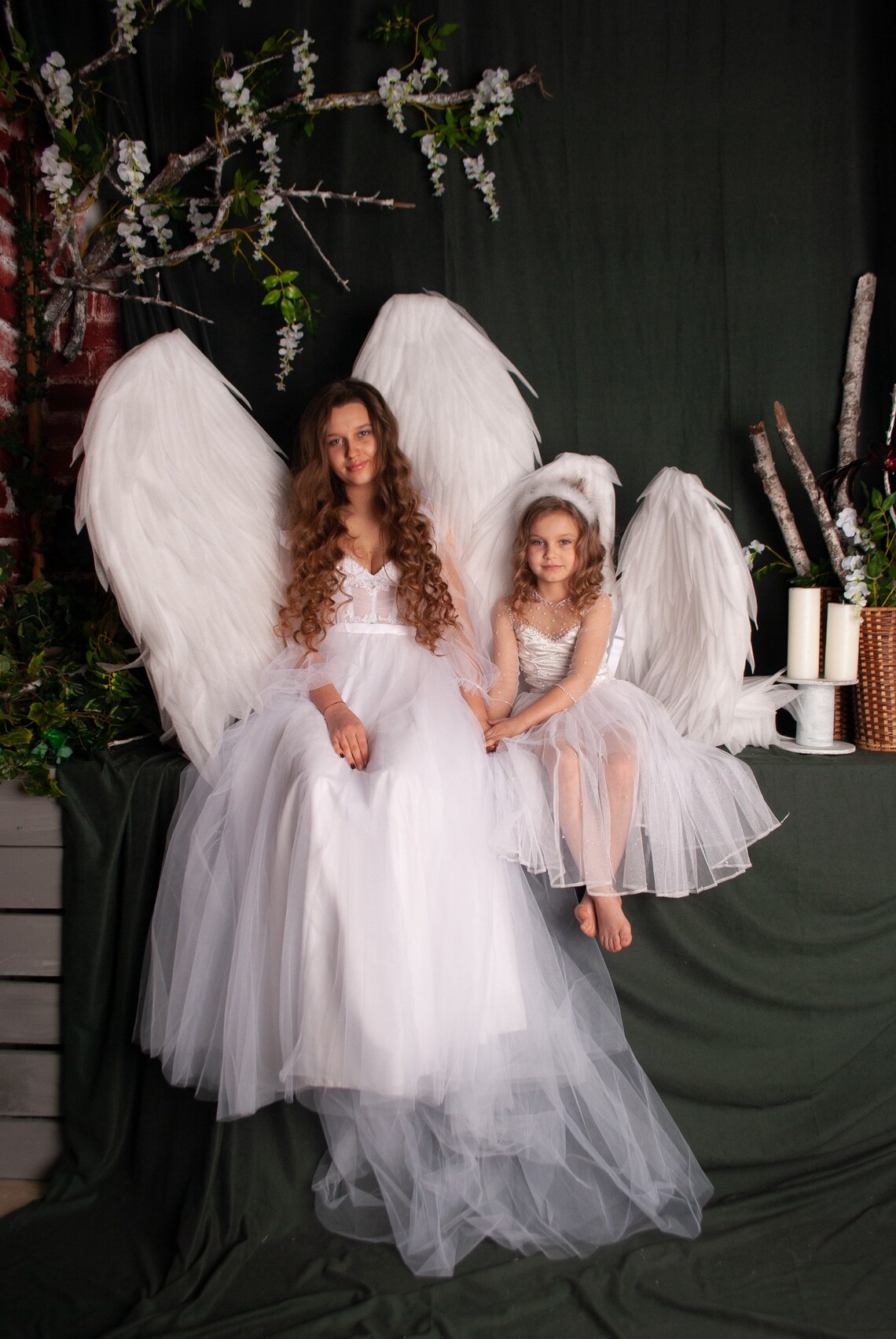 Аngel Wings Costume Set Big Long Angels Goddess Costume - Etsy