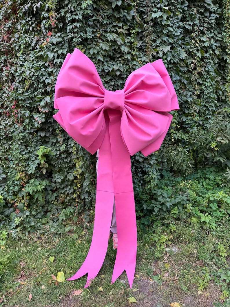 Large Pink Bow for Christmas Decor | Large Bow for Holiday Decorations ...