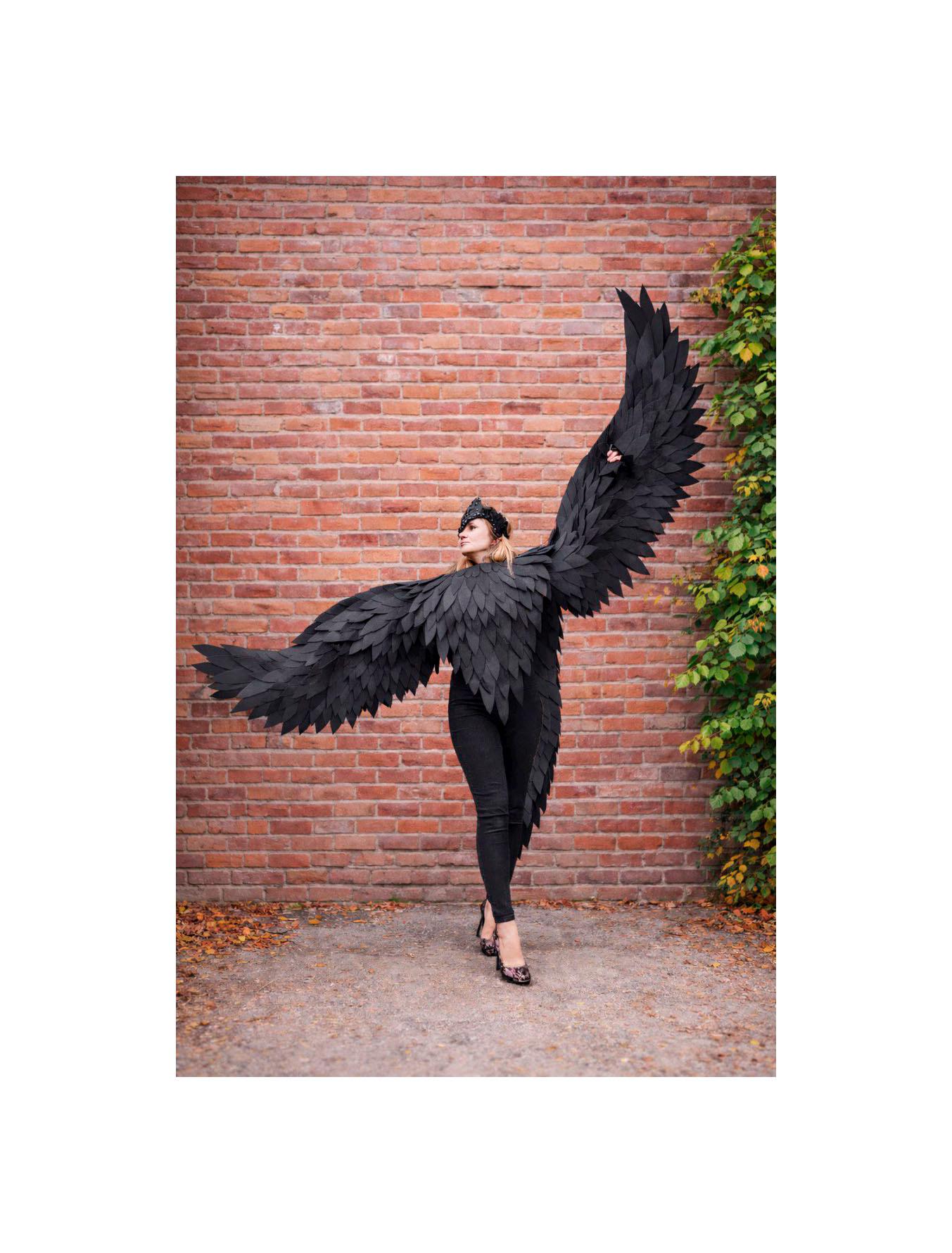 Black Angel Wings, Large Costume Wings, Fantasy Wing Props for ...