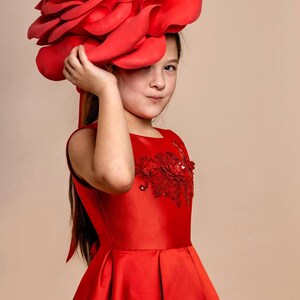 Headpiece Rose on the Head, Flower Hat,hair Accessories, Rose Hat, Rose ...