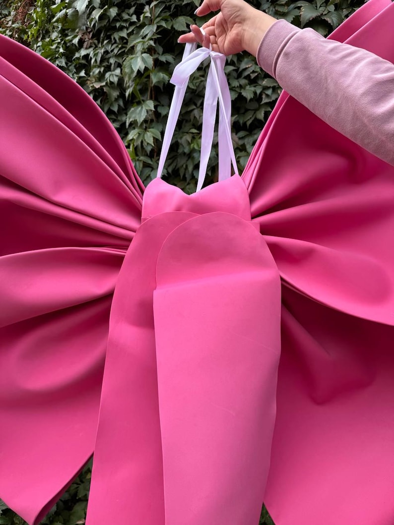 Large Pink Bow for Christmas Decor | Large Bow for Holiday Decorations ...