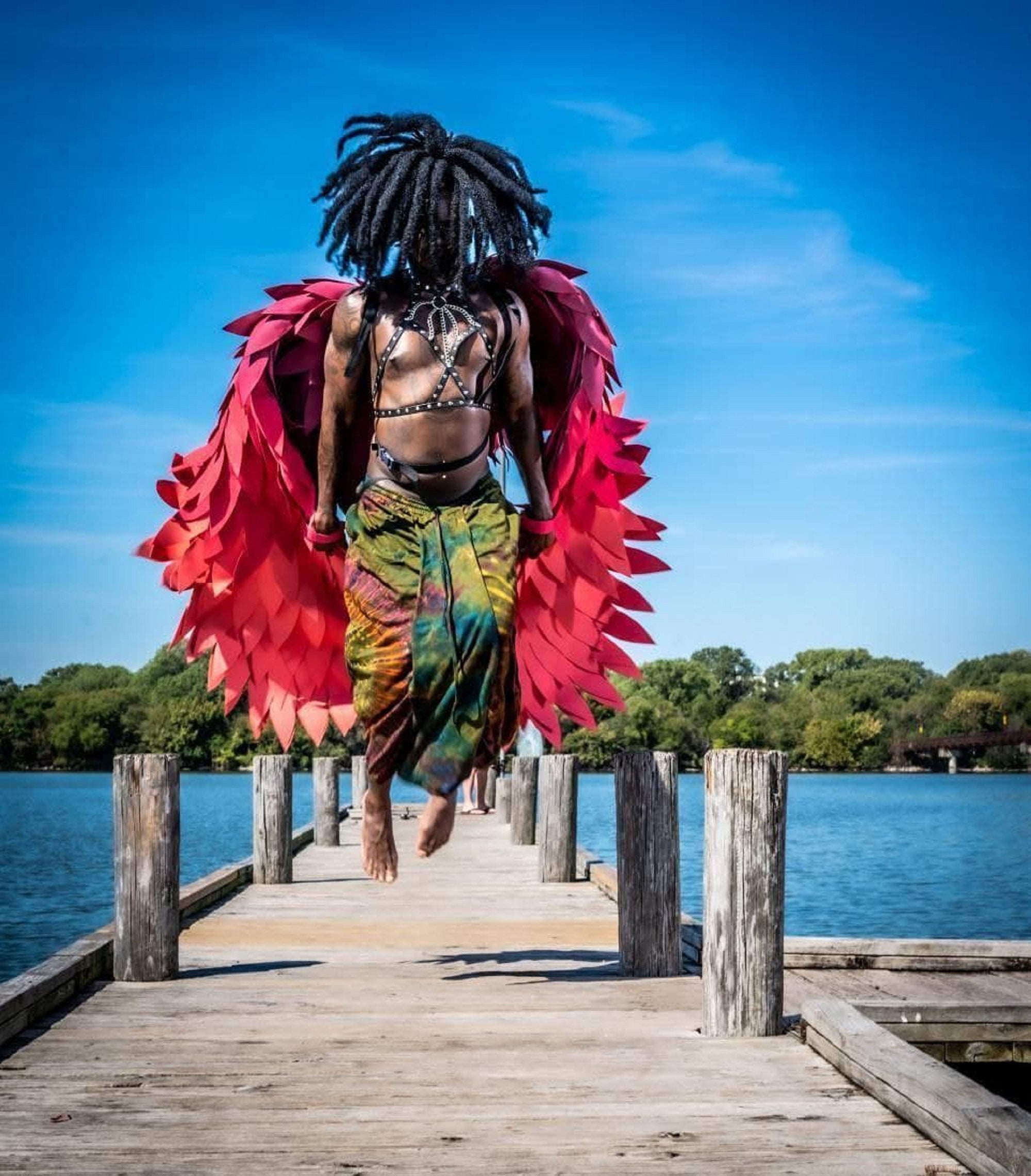 Red Angel Wings Cosplay Hawks Cosplay Women Burning Man | Etsy