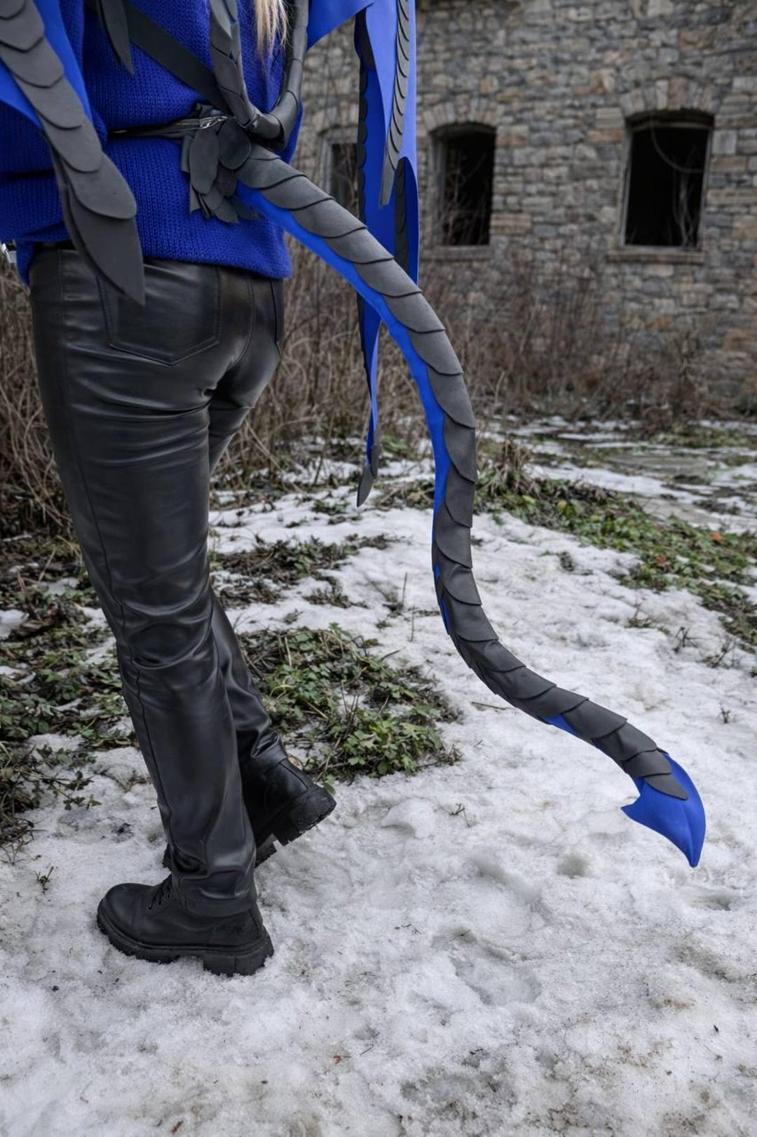 Black Dragon Tail Cosplay, Demon Devil Costume Accessory, Monster ...