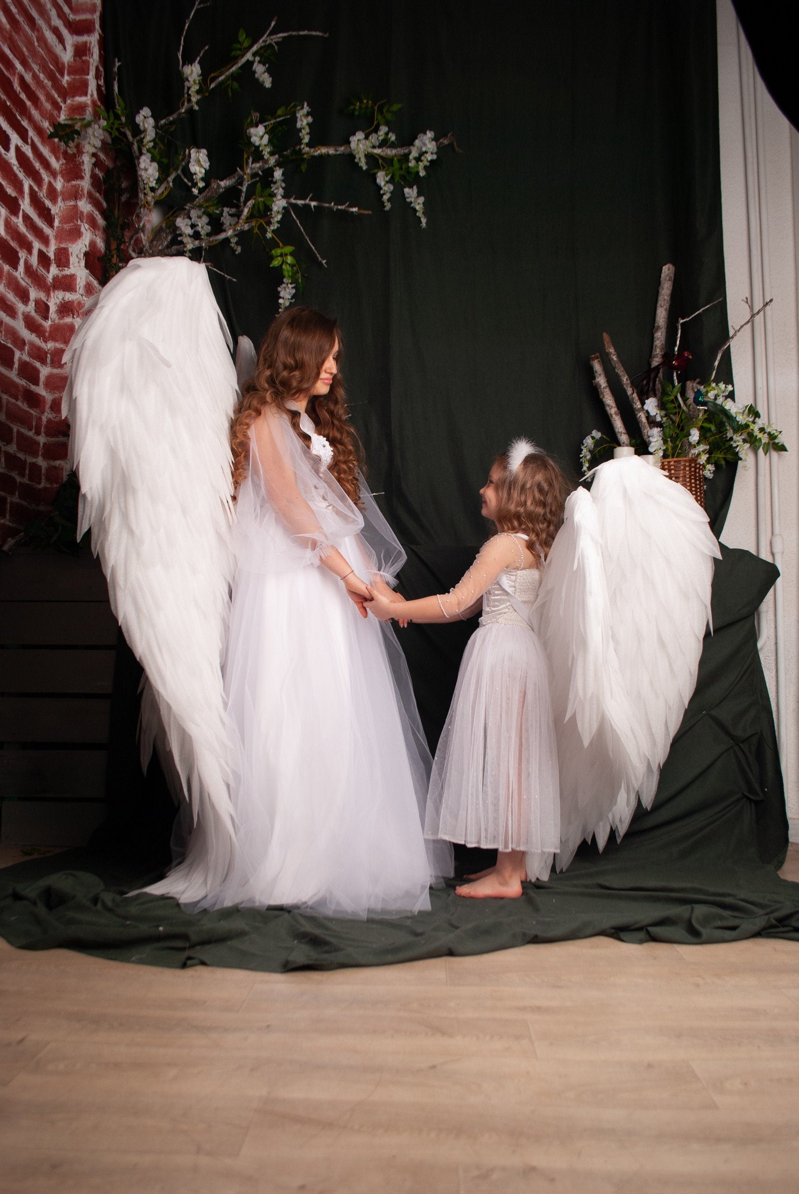 Аngel Wings Costume Set, Big Long Angels Goddess Costume - Etsy