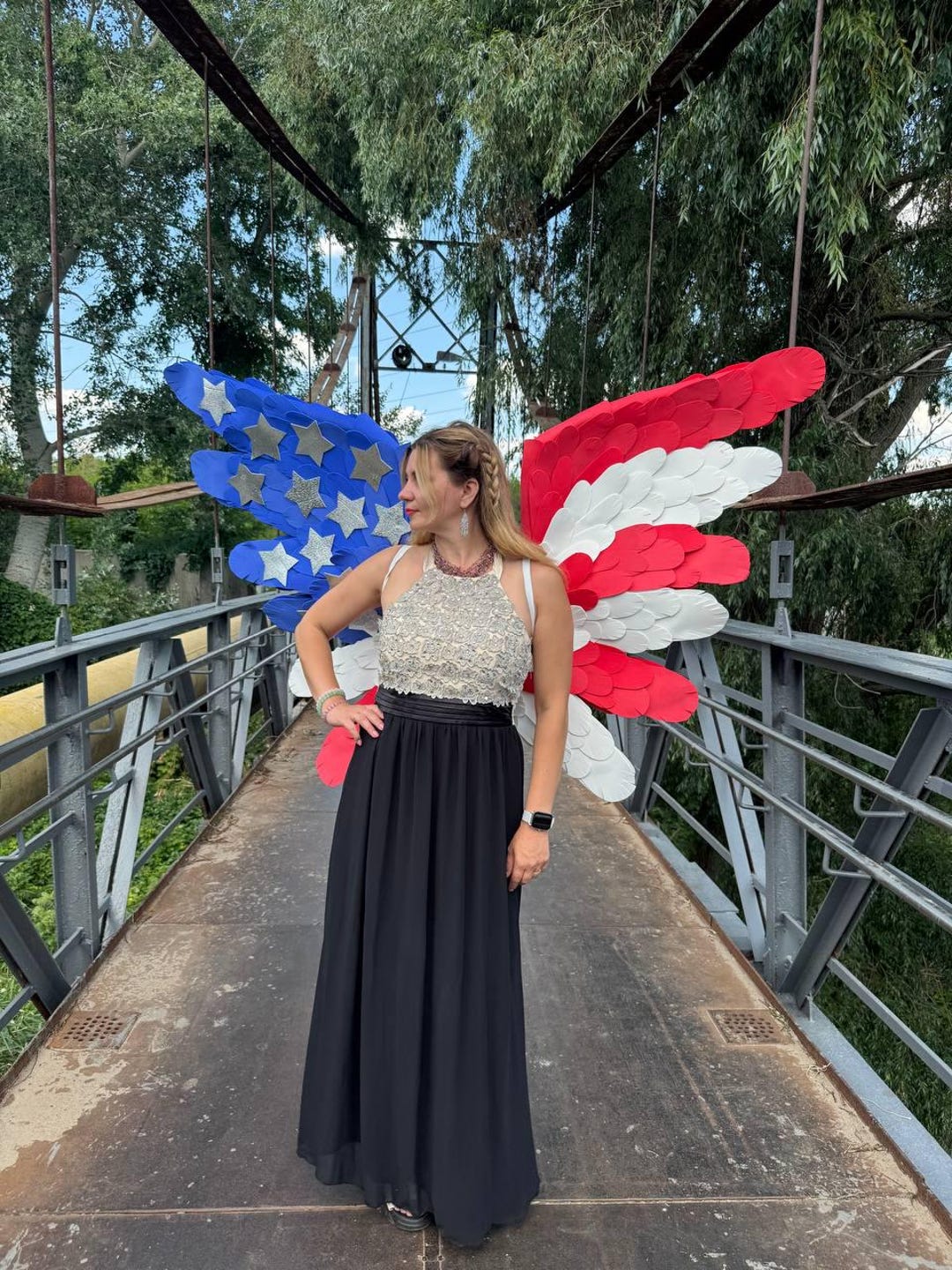Patriotic Angel Costume | USA Flag Wings for Photo Shoot | Fourth of ...