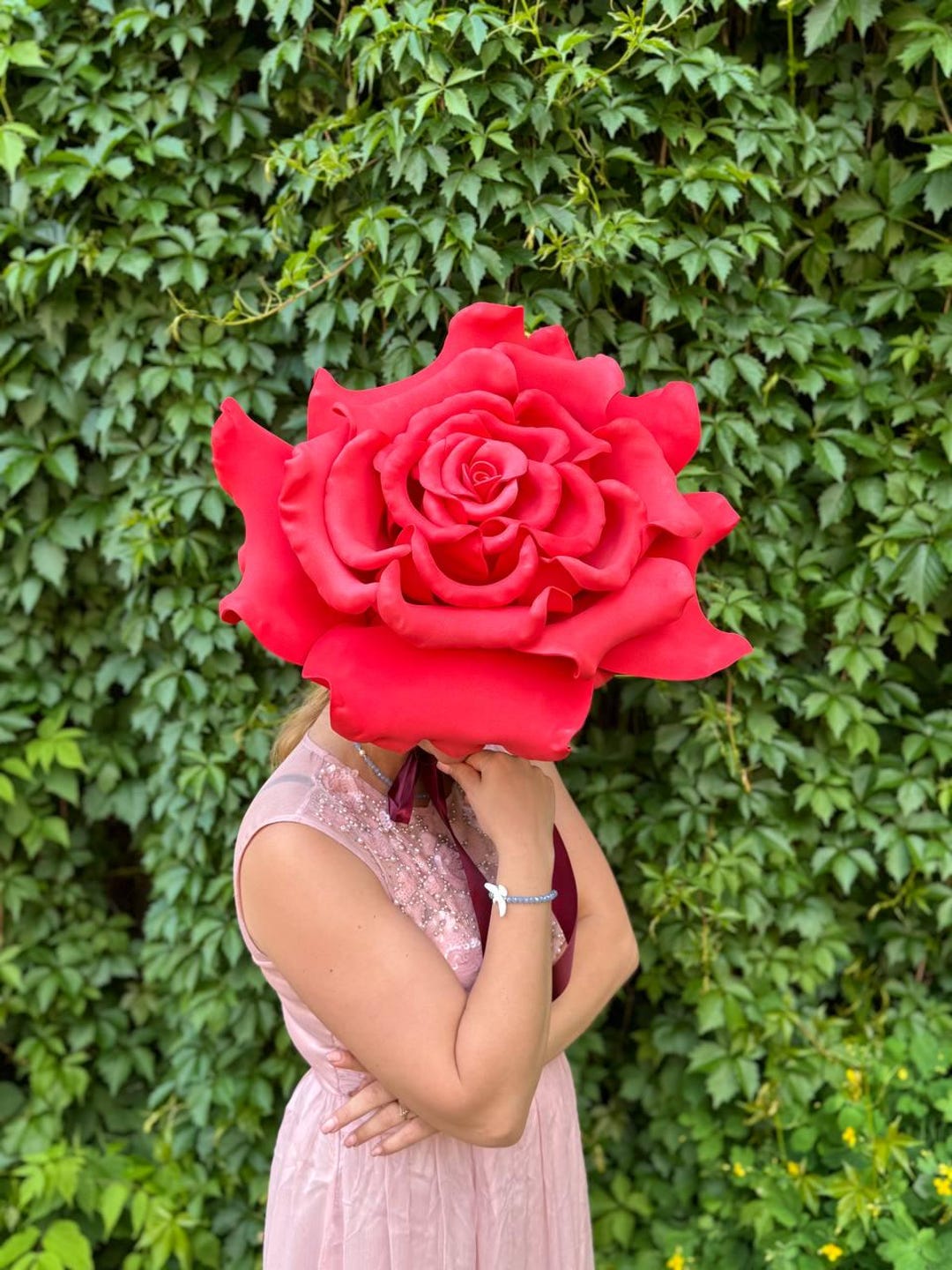Costume Hat With Rose Flower, Festival Cosplay Headpiece, Floral ...