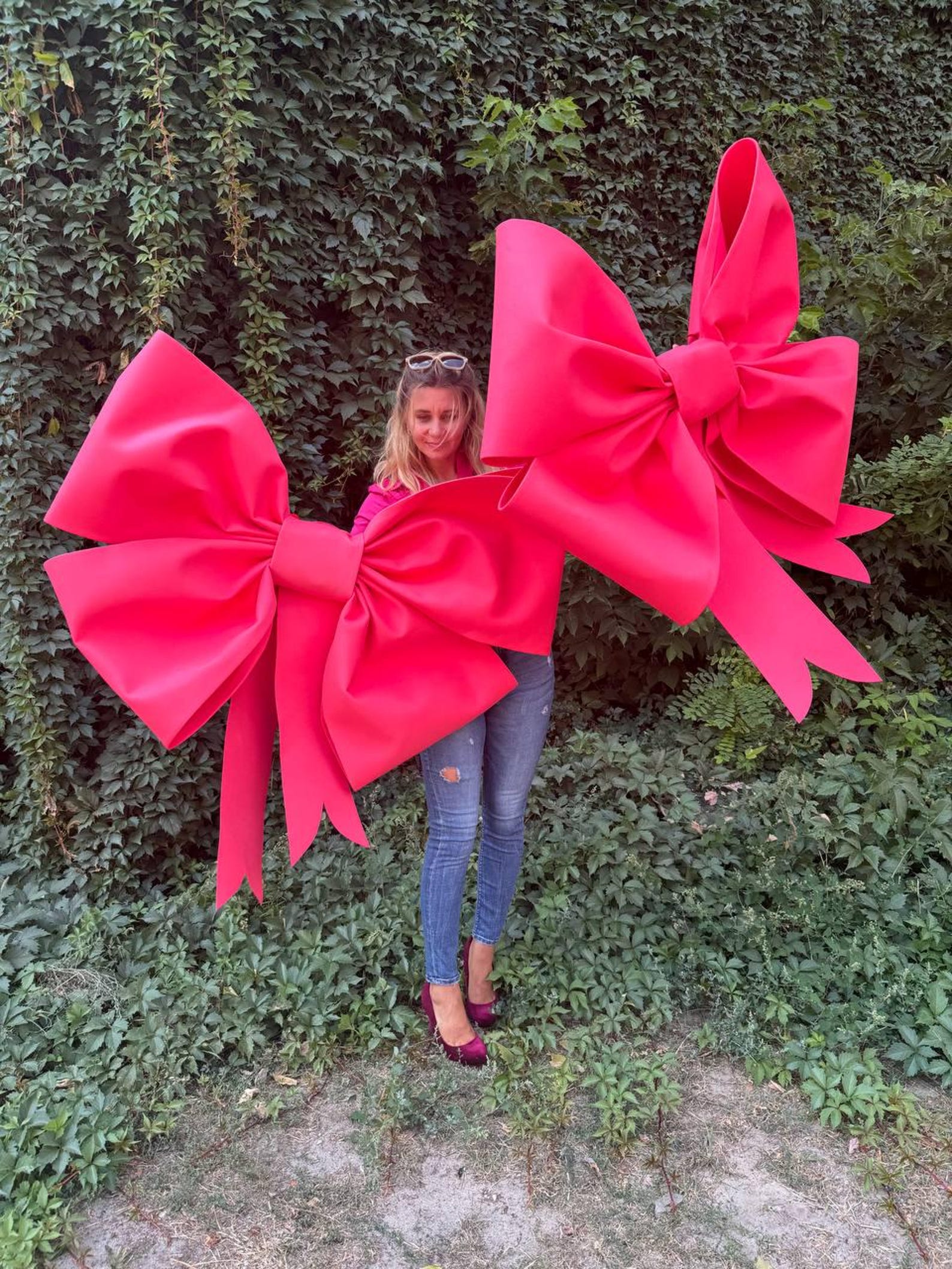 Extra Large Elegant Bow - Red, Green, Blue, Gray - Christmas, Wedding ...