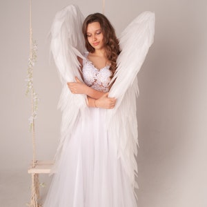 White Adult Angel Wings Large Angel Wings Costume Wings Cosplay for Photoshoot Angel Wing ...