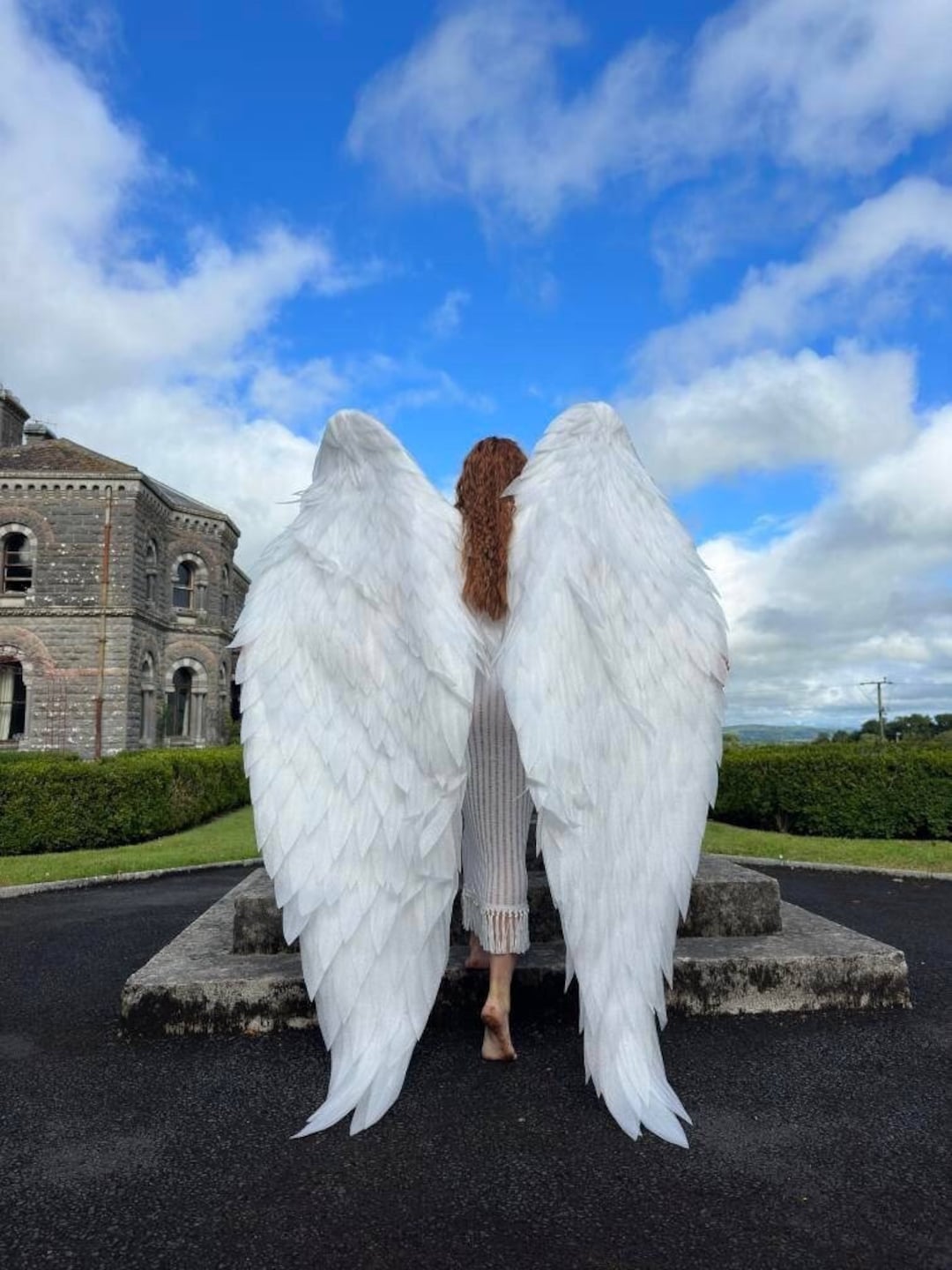 Angel Wings Costume White Wings Cosplay for Photoshoot Extra Large ...