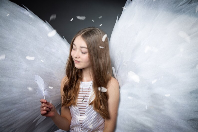 Disfraz de alas de ángel blancas, alas grandes para cosplay para ...