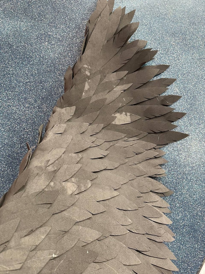 Black Bird Arm Wings Bird Costume Cosplay Flexible Arm Wings Halloween ...