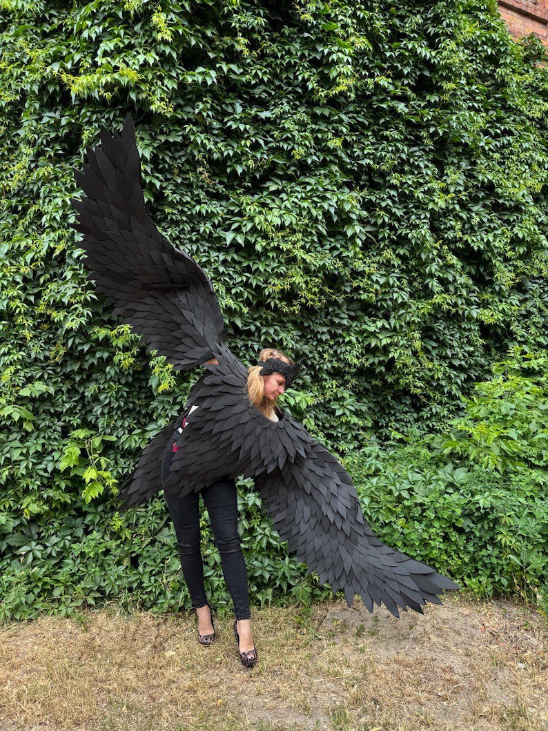 Gothic Black Angel Wings for Halloween – Adult Costume Cosplay Wings ...